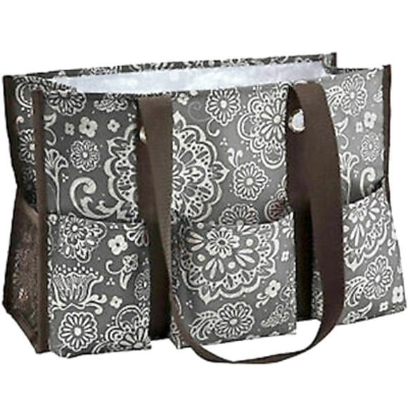 thirty-one | Bags | Thirtyone Brown Damask Medium Organizing Utility ...